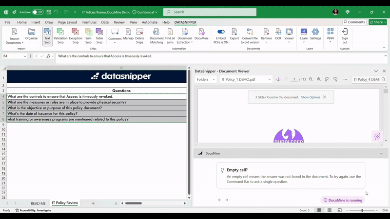 Customize how you view DocuMine Results with Transposed Answers